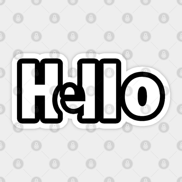 Hello typography design - Typography - Sticker | TeePublic